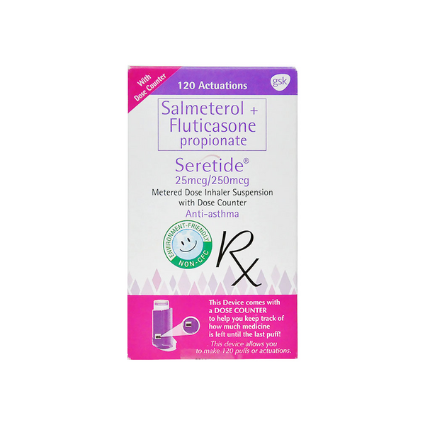 SERETIDE Salmeterol Xinafoate / Fluticasone Propionate 25mcg / 250mcg ...